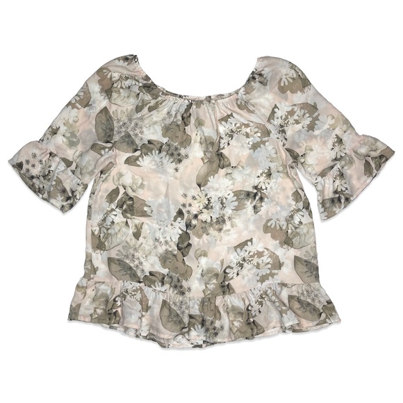 Elle | Tops | Elle Light Pink Floral Off The Shoulder Half Sleeve ...